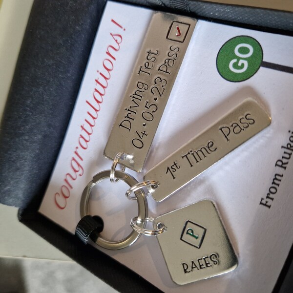 Driving Test Keyring, First Car Keyring With Name and Date, Driving ...