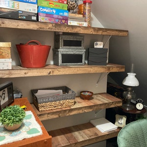 Custom Rustic Gray Wood Shelf Metal Wire Rack Cover Pantry - Etsy