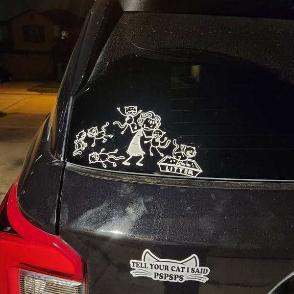 All 17 Custom Stick Figure Family Vinyl Die Cut Decal for Car Truck ...