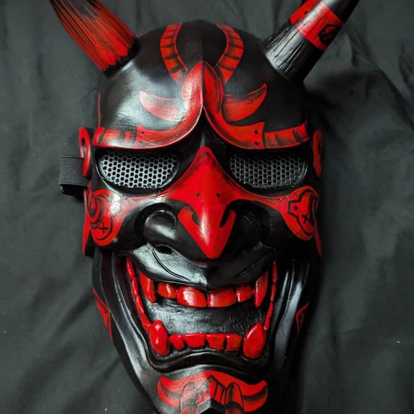Japanese Hannya Mask Airsoft BB Gun Samurai Oni Kabuki Noh Evil Demon ...