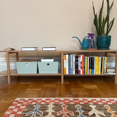 Low Shelving Unit 4 Sizes 5 Colors Wooden Shelving Unit, Modern ...