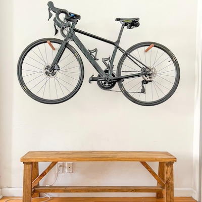 Wall Bike Storage. Simple Modern Minimalist Wooden Bicycle Rack ...