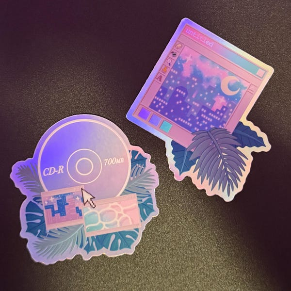 VAPORWAVE VIBES - 2.5" Holographic Acrylic Keychain - Etsy