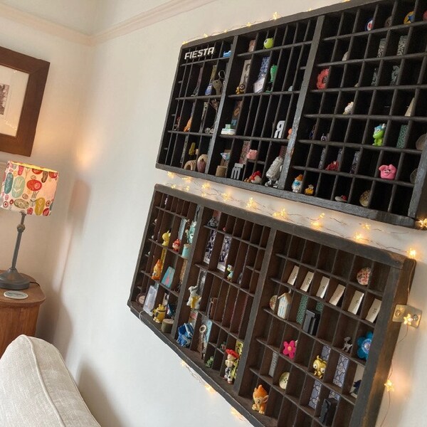 Rare Antique Letterpress Printers Cabinet. Vintage Hamilton Typeset ...