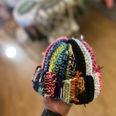 One of a Kind Scraps Beanie Perfect for Gift Hat - Etsy