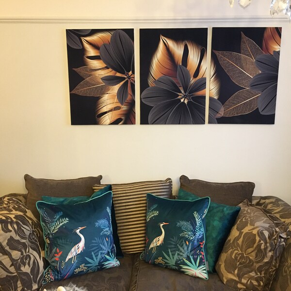 Luxury Gold Posters Made on Canvas, Wall Art Home Decor, Living Room ...