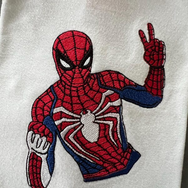 Superhero Embroidery Design, Flying Web Super Hero Embroidery Design ...