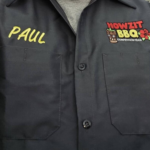 Custom Work Shirt, Name Patch Shirt Embroidered, Redkap Shop Shirt ...