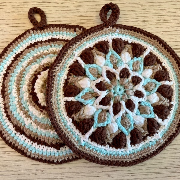 Crochet Mandala Potholder PATTERN - Overlay Crochet PDF - Table ...