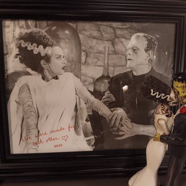 Pins & Bones Frankenstein and Bride Figurine, Hand Detailed ...