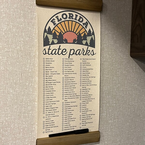 FL State Park Checklists WITH Pen // Travel Florida // Travel Adventure ...
