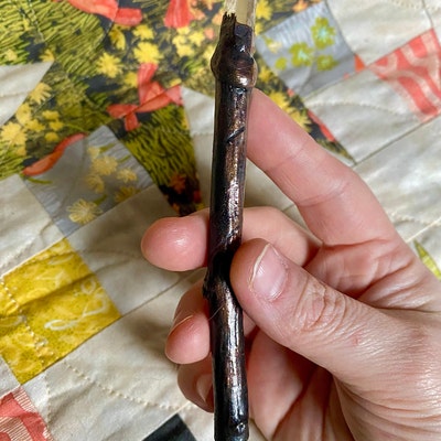 Mega Copper Quartz Crystal and Malachite Wand Magic Wand Wiccan Witch ...