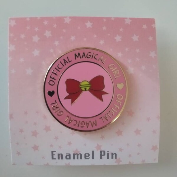Magical Girl Bow Bell Enamel Pin - Etsy