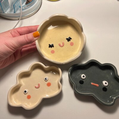 Purple Wavy Checkerboard Pattern Handmade Ceramic Plant Pot Medium ...