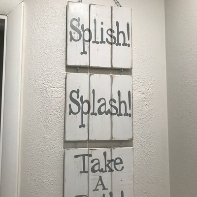 Splish Splash Bathroom Sign - Etsy