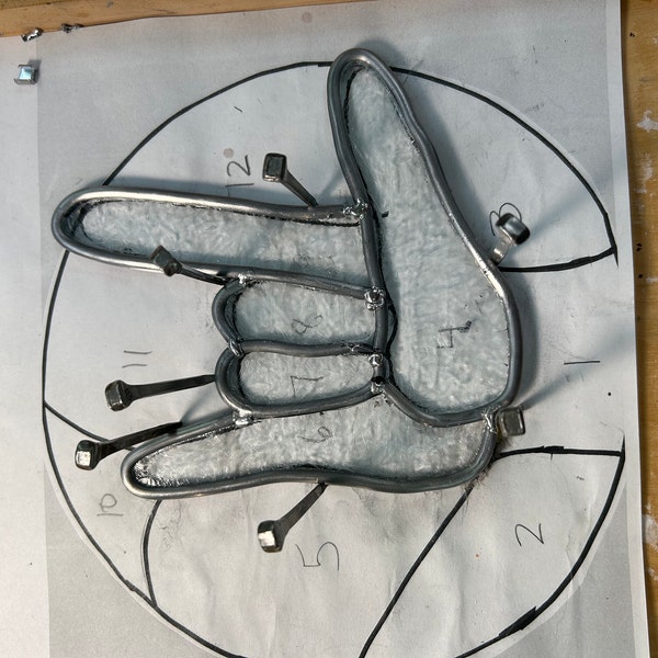 ILY Hand Stained Glass Pattern Digital Download Suncatcher I Love You ...