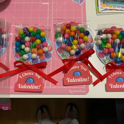DOWNLOAD PRINTABLE Valentine Candy Gift DIY Gumball Machine I Chews You ...