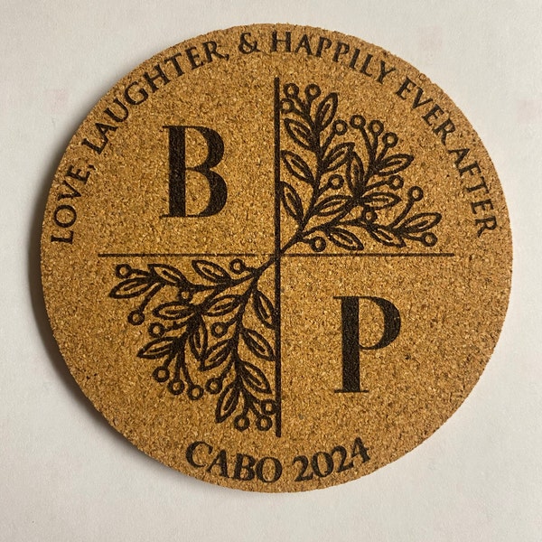 Bulk Personalized Cork Coasters, Wedding Favors for Guests, Party ...