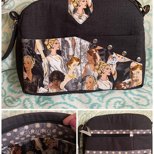 Holiday Purse , Small Bag, Multiple Pockets, Top Zipper Closure, Adj ...