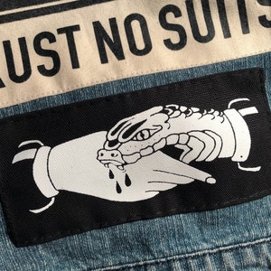Snake Bites Hand Shake, Punk, Patches, Patch, Sew on Patch, Punk ...
