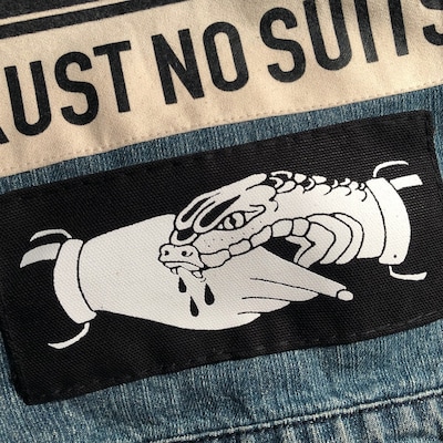 Snake Bites Hand Shake, Punk, Patches, Patch, Sew on Patch, Punk ...
