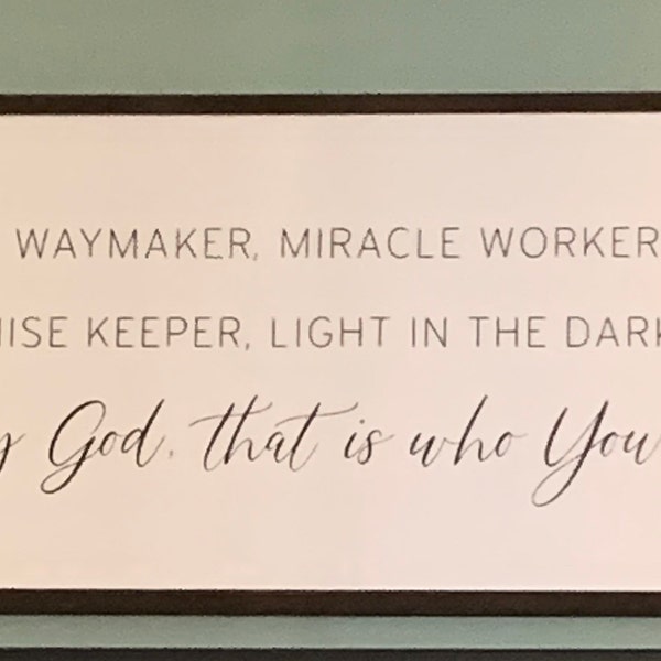 Inspirational Sign | Waymaker Sign | Living Room Wall Decor | Waymaker ...