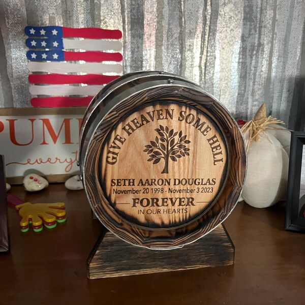 Whiskey Barrel Card Holder,wine Barrel Card Box, Personalized Whiskey ...