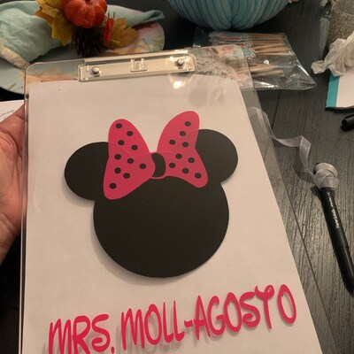 Minnie Mouse Gift Clipboard Teacher Appreciation Gift, Minnie Mouse ...