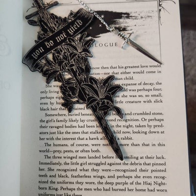 Leatherette Sword Bookmark, Fantasy Bookmark, Elven-inspired Bookmark ...