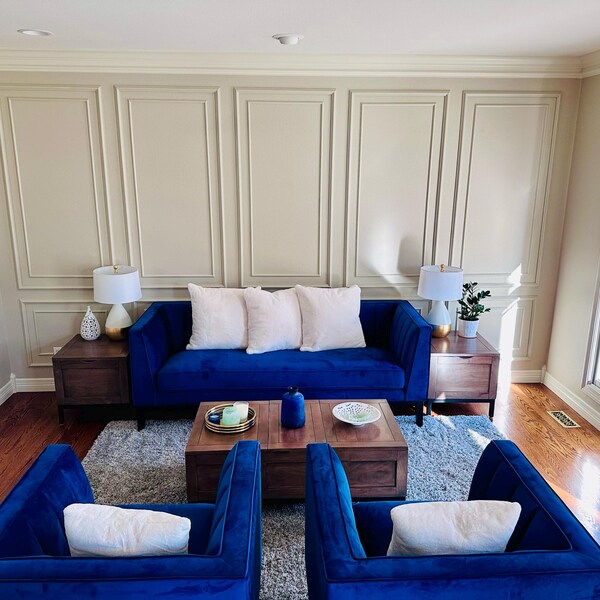 Wall Molding Package Ready to Assemble Wall Paneling Kit Pre-cut ...