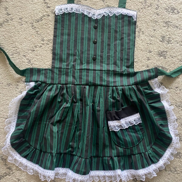 S/M Candy Cane Costume Apron dress Hat - Etsy