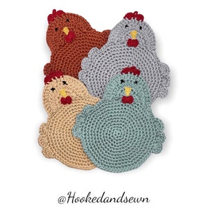 Crochet Pattern for the Swanky Chicken Trivet Potholder PDF | Etsy