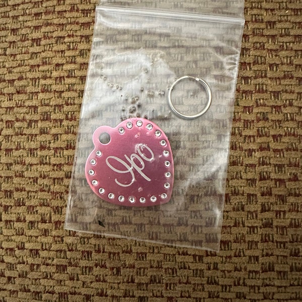 Swarovski Element Heart Personalized Pet ID Tag - Crystal Heart Luxury ...