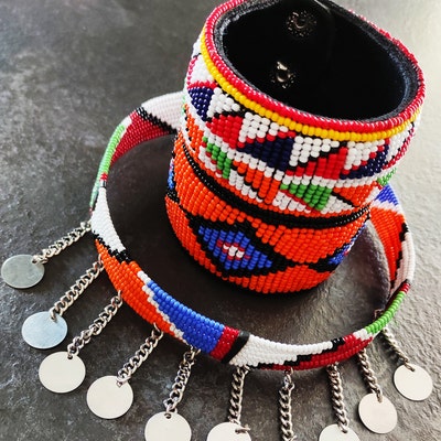 African Beaded Maasai Bangles, African Jewelry for Women, Wholesale ...