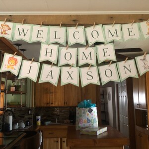 Welcome Home Banner PRINTABLE Elephant Welcome Baby Baby - Etsy