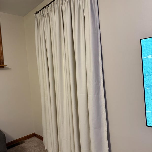 Extra Long Thick Linen Curtains Panels, White, Ivory, Natural Colors ...