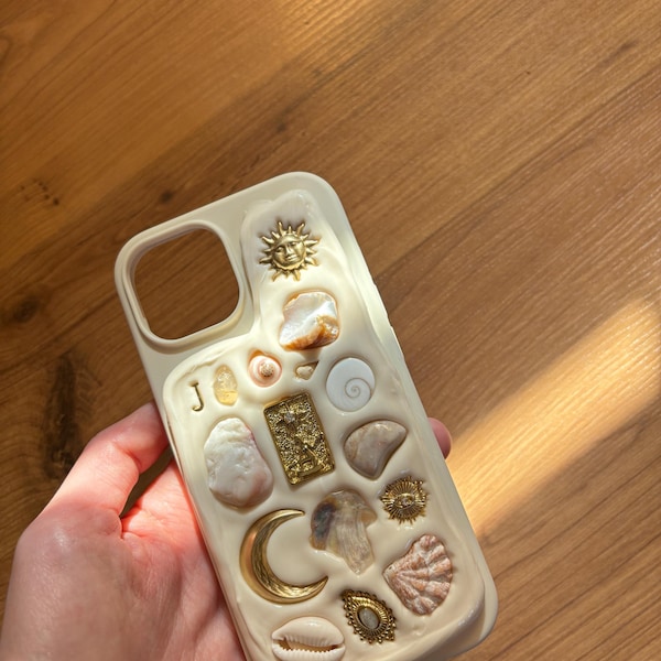 Leopard Shell Stone Mosaic Decoden Phone Case - Etsy