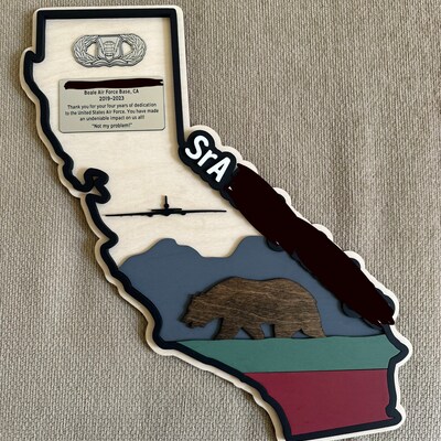 Military Base Design Gift for PCS, Any Base, Air Force Going Away Gift ...