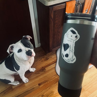 Cute Smiling Pit Bull Sticker, Pittie Sticker, Happy Pit Bull, Pit Bull ...