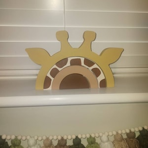Giraffe Stacking Rainbow Shelfie, Kids Room Decor, Jungle Nursery - Etsy