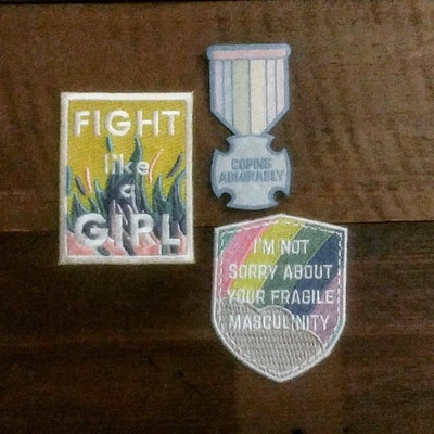 Coping Admirably Iron on Patch Woven Rainbow Patch Adult Achievement ...