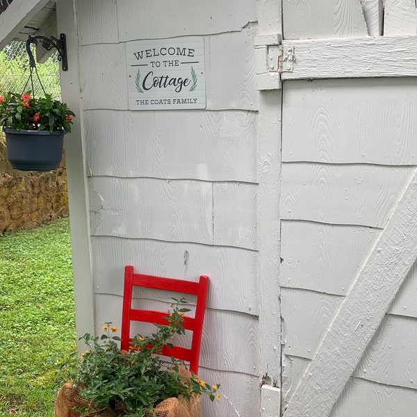 Personalized Welcome to the Cottage Metal Sign 8 X 12 - Welcome Sign ...