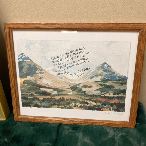 Scripture Landscape Art Print | Modern Christian Art | "to You I Lift ...