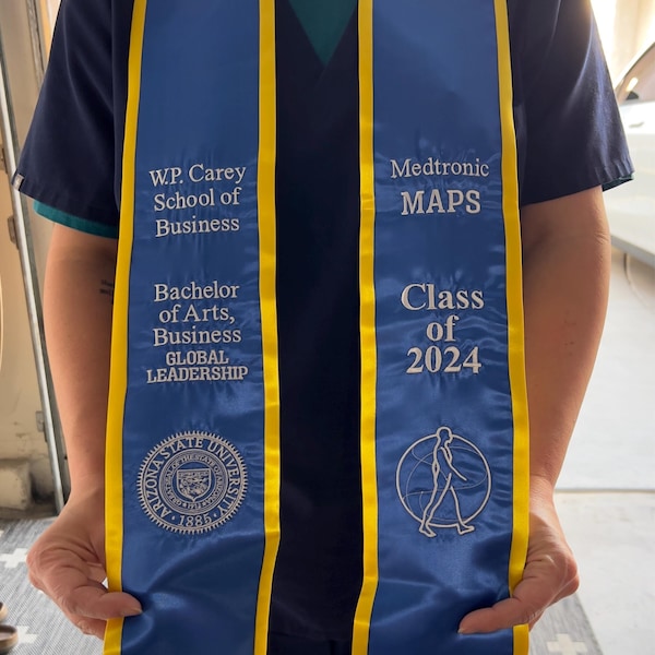 A Custom Satin Graduation Sash - EMBROIDERY Stoles - Graduation Gifts ...