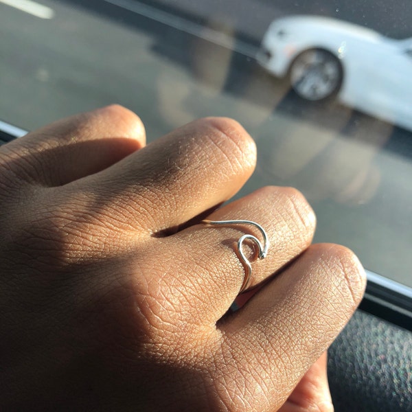 Wave Ring, Wave Ring Sterling Silver, Wave Ring Gold, Wave Ring Silver ...