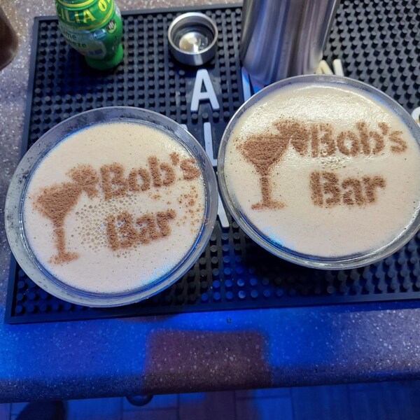 Custom Cocktail Stencil Gift | Personalized Cocktail Art Gift | Bar Sign Drink Stencil | Bar ...