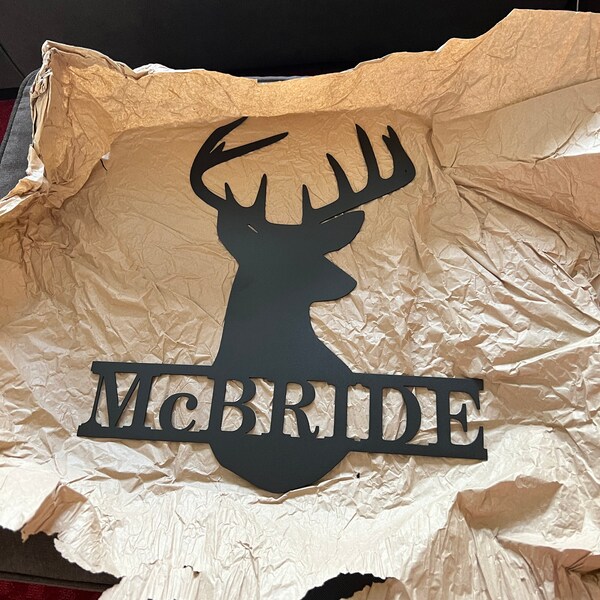 Whitetail Buck Monogram - Etsy