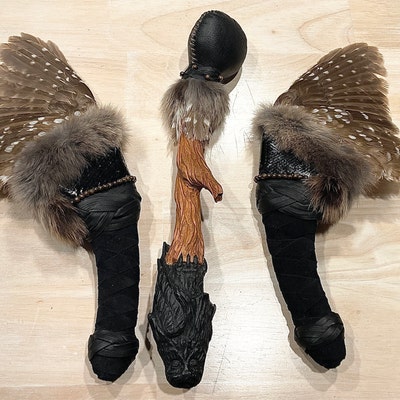 Slotted Wing Fan Handle. - Etsy