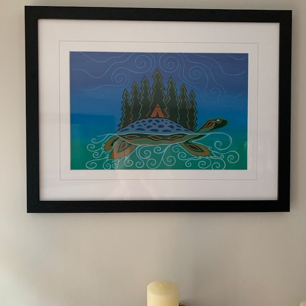 Turtle Island by Patrick Hunter Indigenous Art Print, First Nations ...