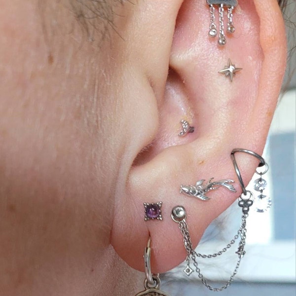 Right or Left Facing Koi Fish 14k White Gold From Junipurr, Perfect for ...